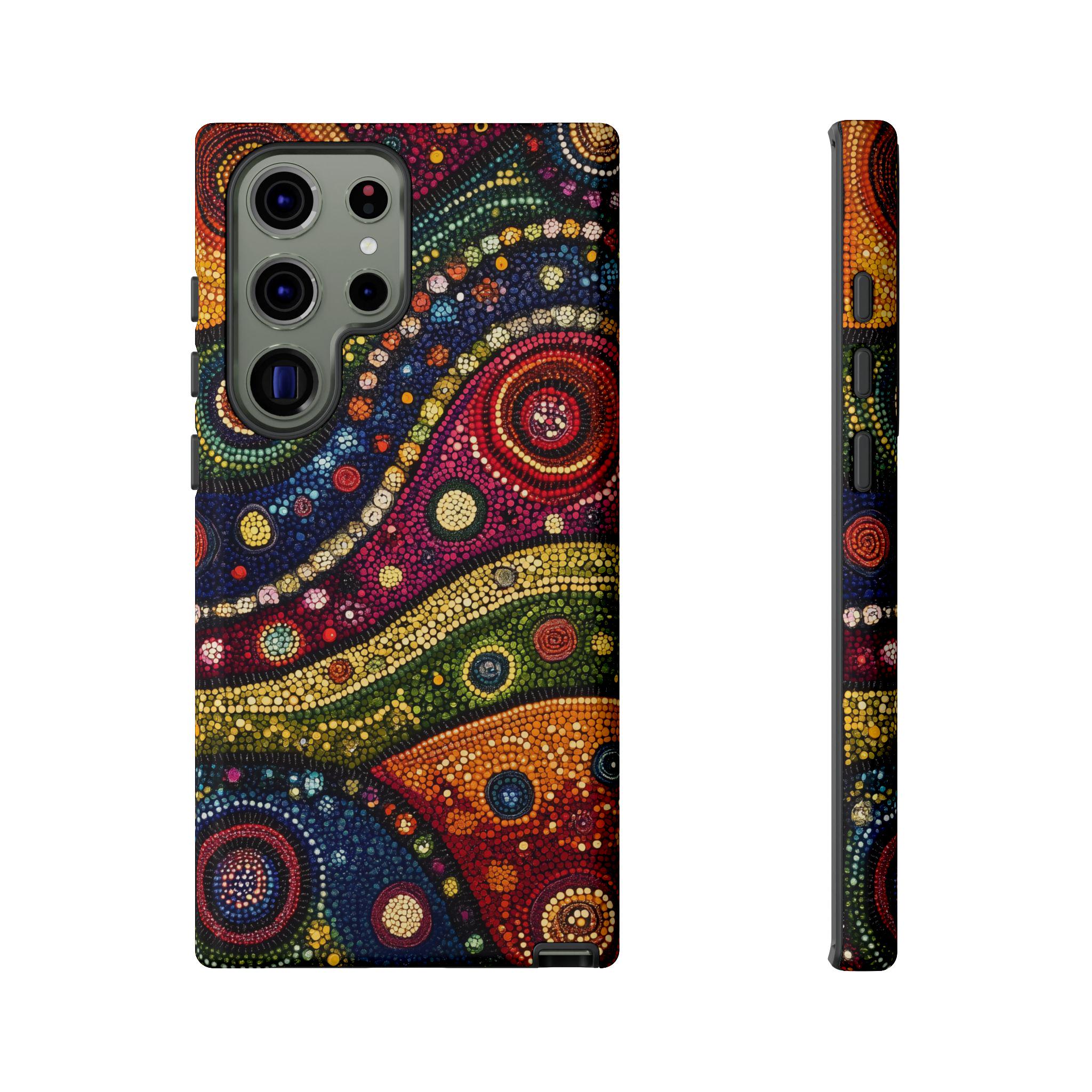 Aboriginal Art Tough Phone Case for Samsung Galaxy, Indigenous Tribal ...