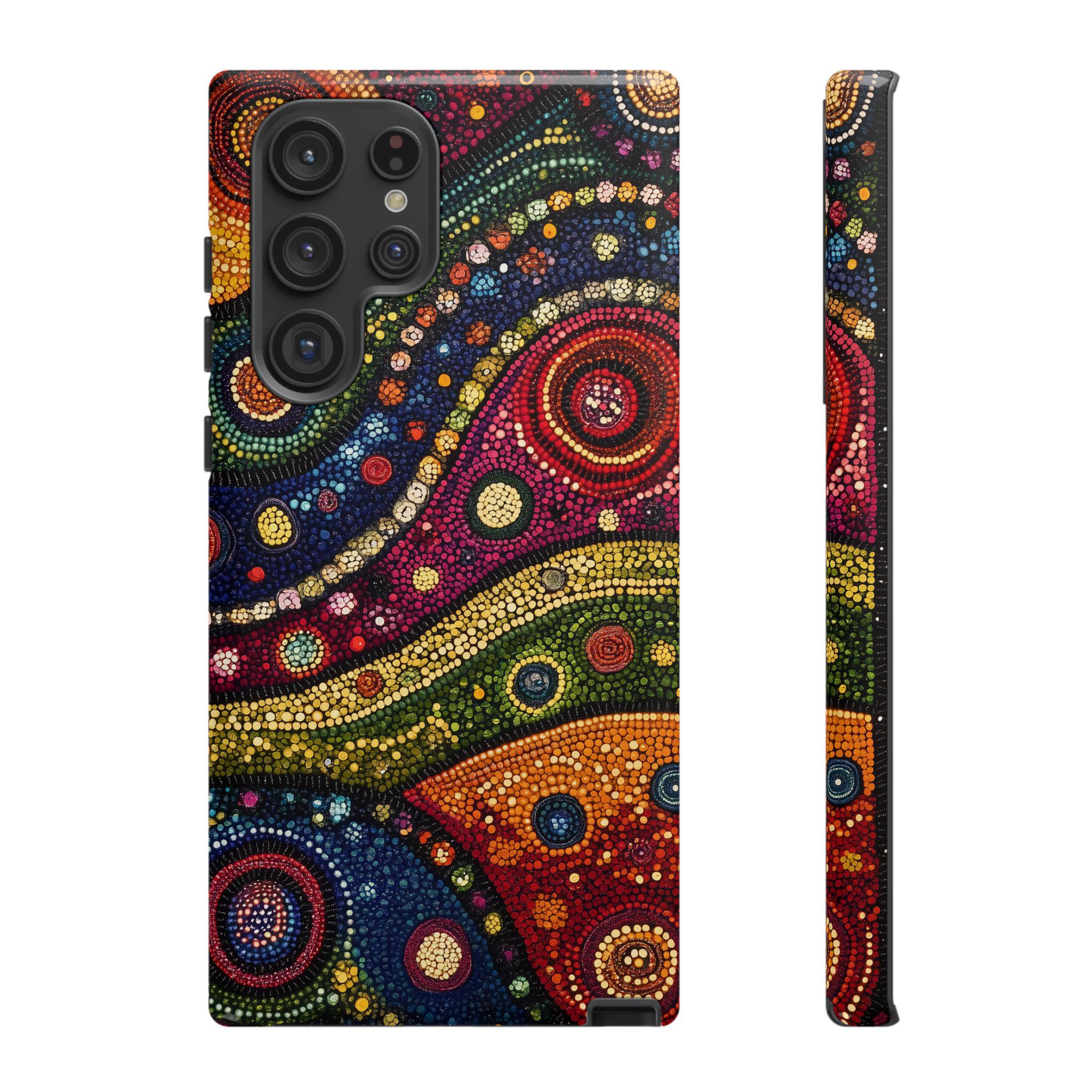 Aboriginal Art Tough Phone Case for Samsung Galaxy, Indigenous Tribal ...