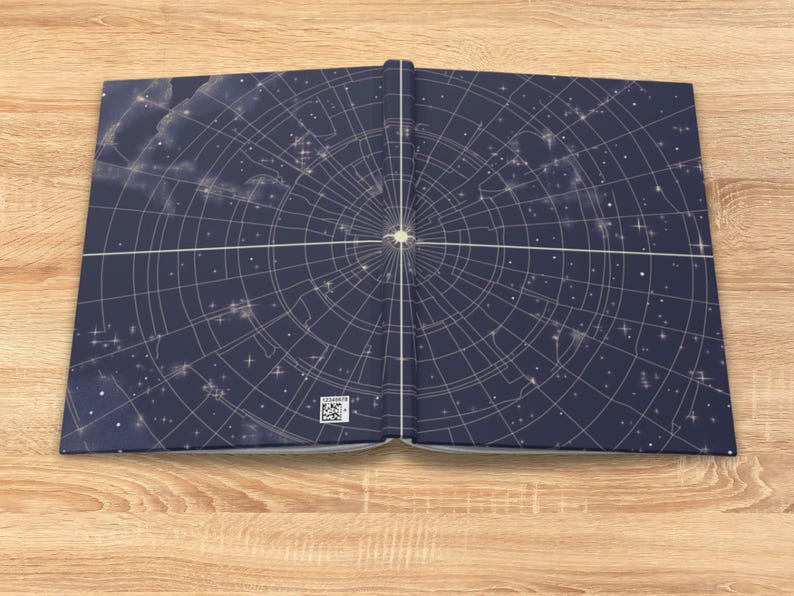 Sci Fi Hardcover Journal, Stars Space Celestial Map, Writing Notebook ...
