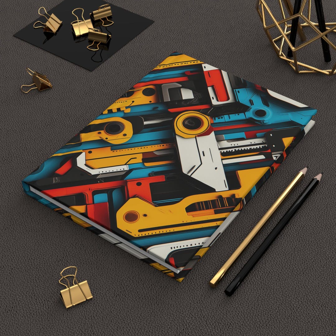 Sci Fi Hardcover Journal Matte, Cyberpunk Futuristic Diary Notebook ...