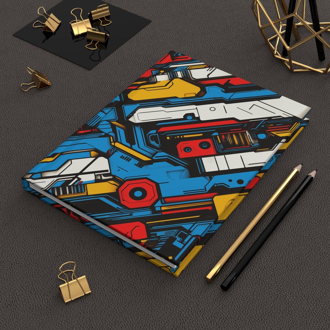 Sci Fi Hardcover Journal, Futuristic Tech Aesthetic Notebook ...