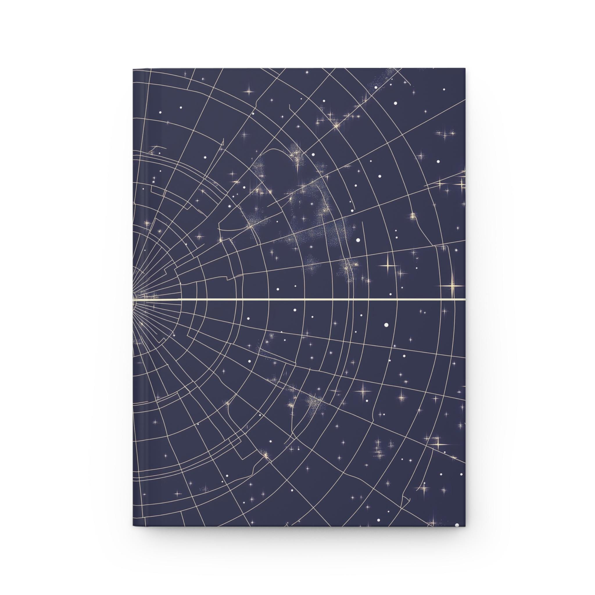 Sci Fi Hardcover Journal, Stars Space Celestial Map, Writing Notebook ...