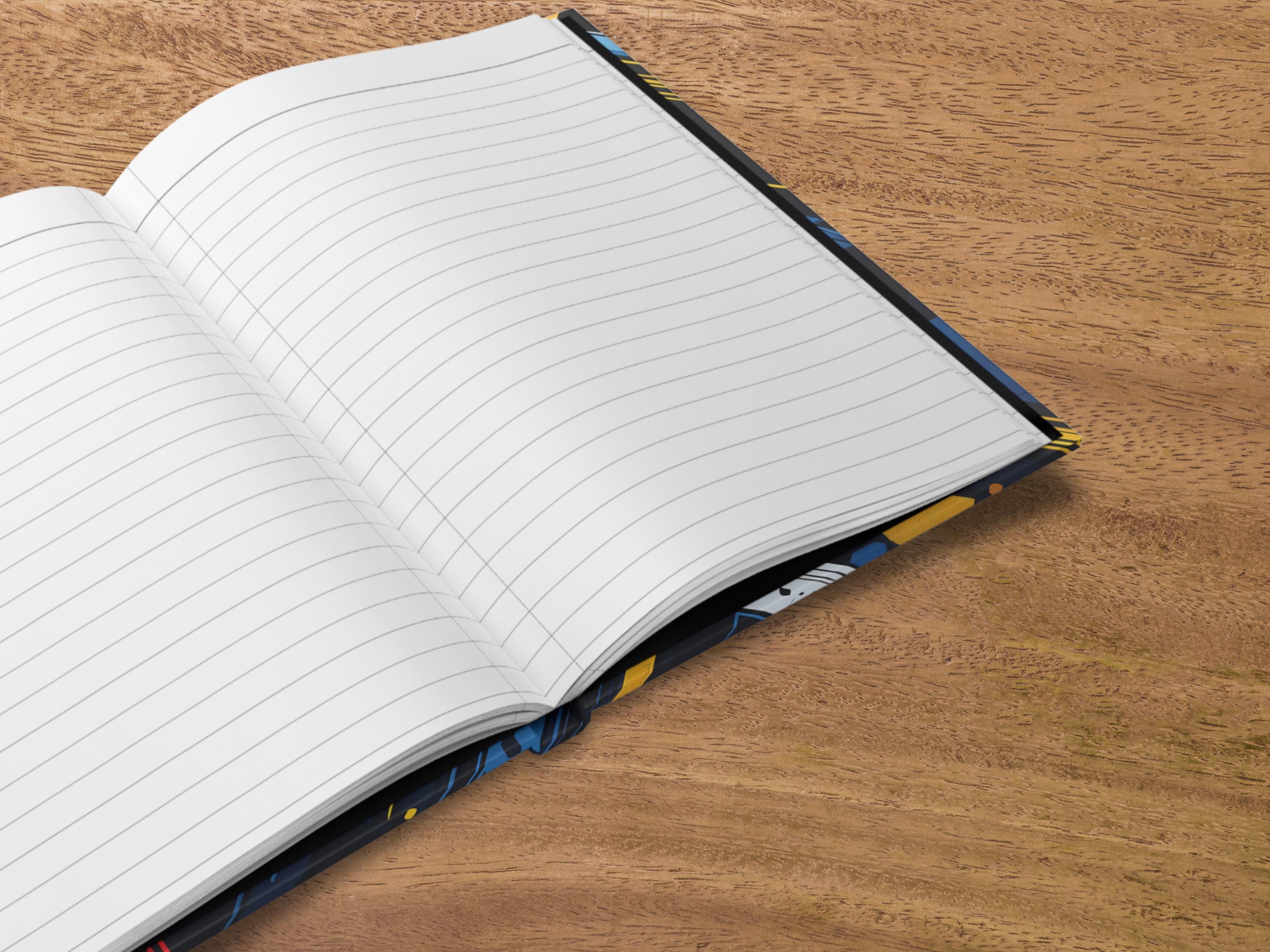 Sci Fi Hardcover Journal Matte, Cyberpunk Diary Notebook, Futuristic ...