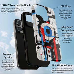 Futuristic Magnetic Case, Cyberpunk iPhone Cover, Tough Sci-fi Magnet ...
