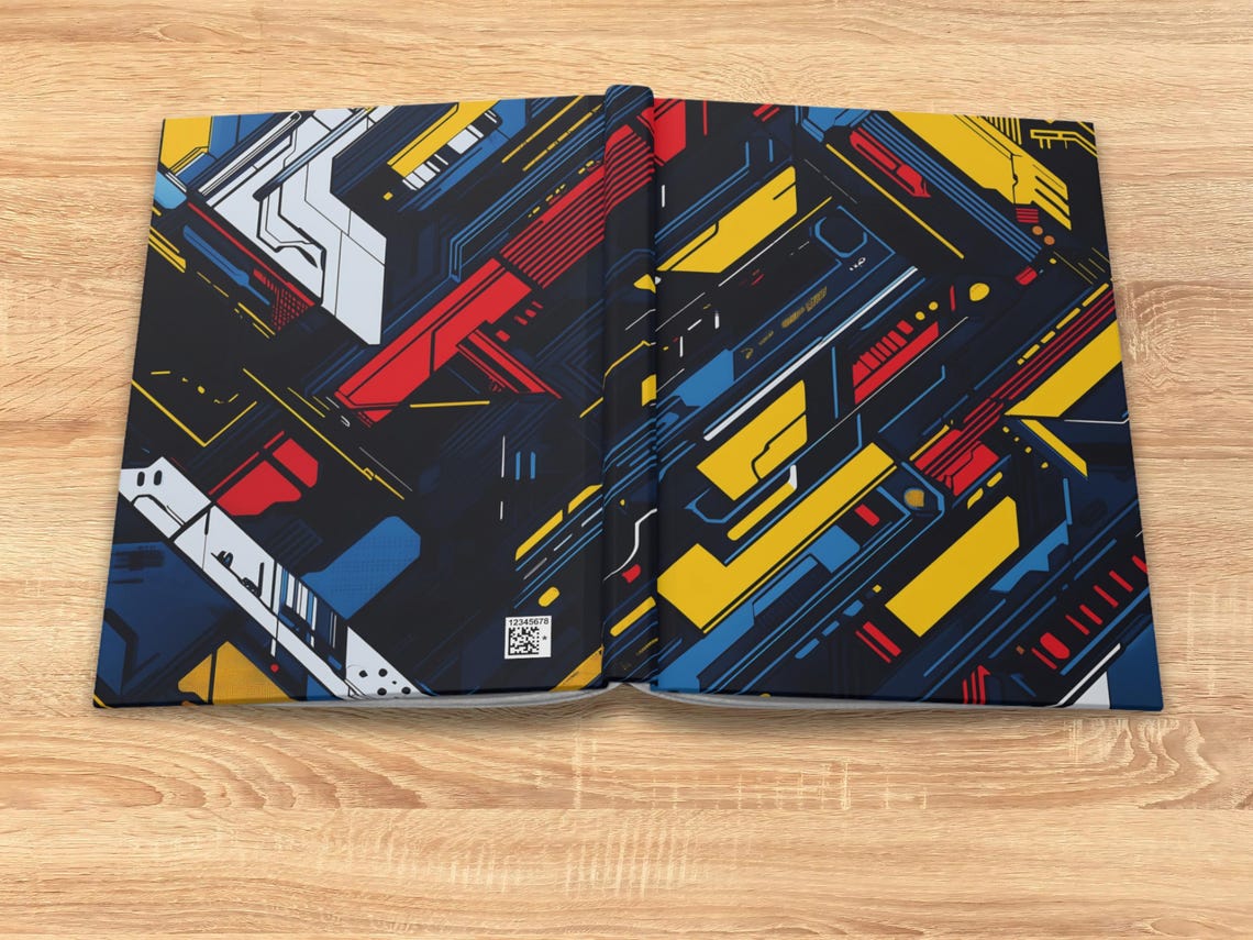Sci Fi Hardcover Journal Matte, Cyberpunk Diary Notebook, Futuristic ...