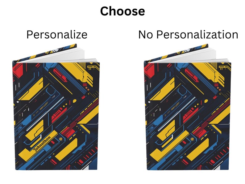 Sci Fi Hardcover Journal Matte, Cyberpunk Diary Notebook, Futuristic ...