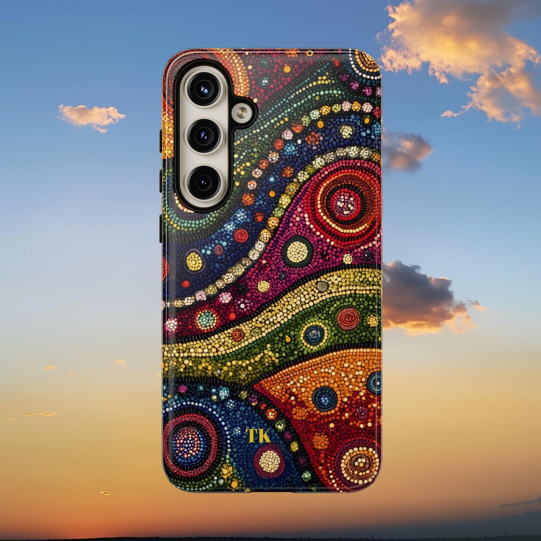 Aboriginal Art Tough Phone Case for Samsung Galaxy, Indigenous Tribal ...