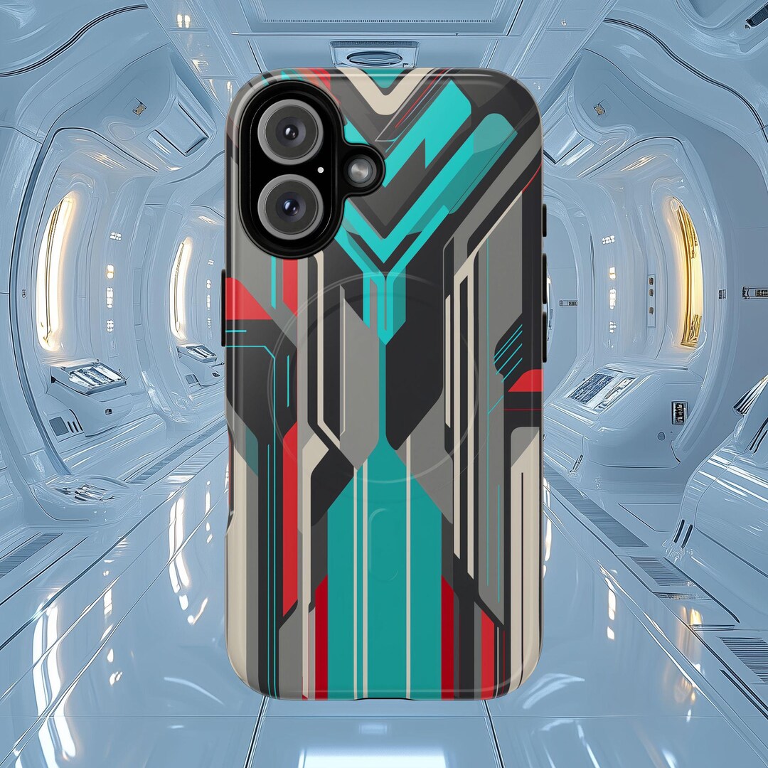Futuristic Magnetic Case, Cyberpunk iPhone Cover, Tough Sci-fi Magnet ...