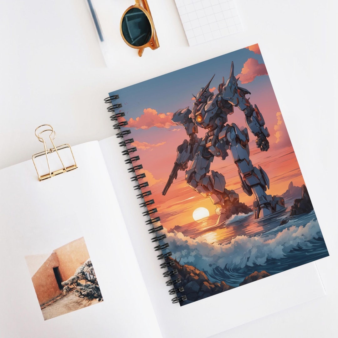 Anime Mech Sci Fi Spiral Notebook - Ruled Line, Sci Fi Spiral Journal ...