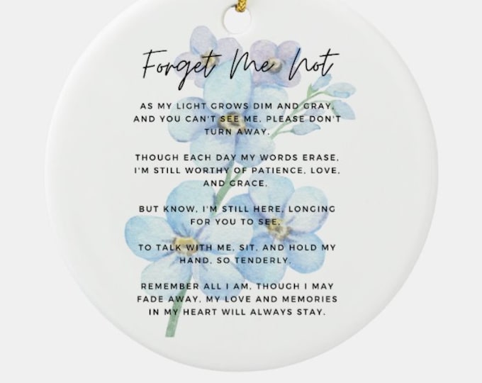 Do Not Ask Me to Remember Dementia Alzheimer's Framed Poem Mental ...