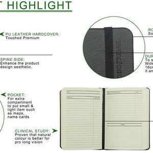 To Do List Journal Notebook Black A6 Pocket Size Productivity Planner ...