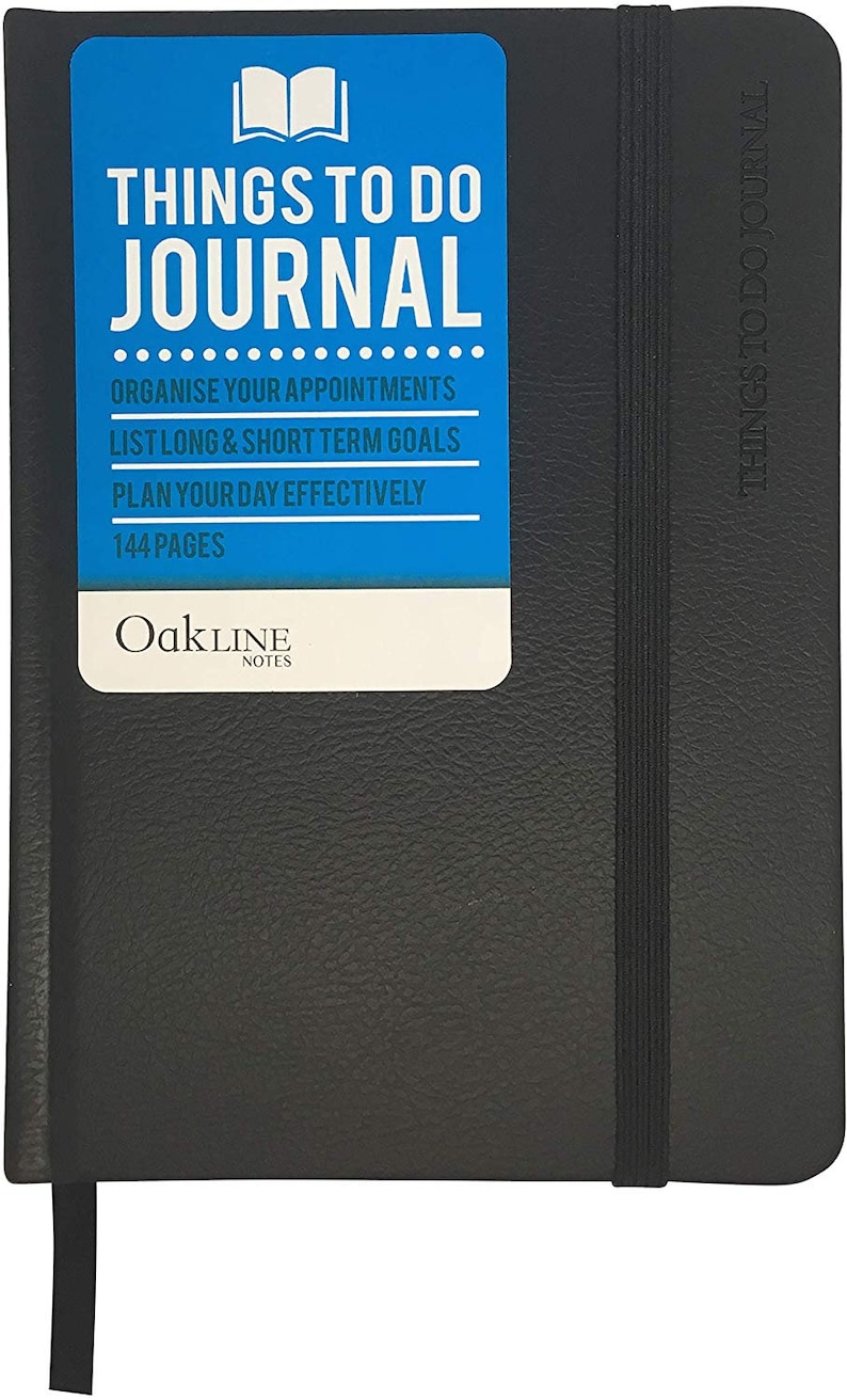 To Do List Journal Notebook Black A6 Pocket Size Productivity Planner ...