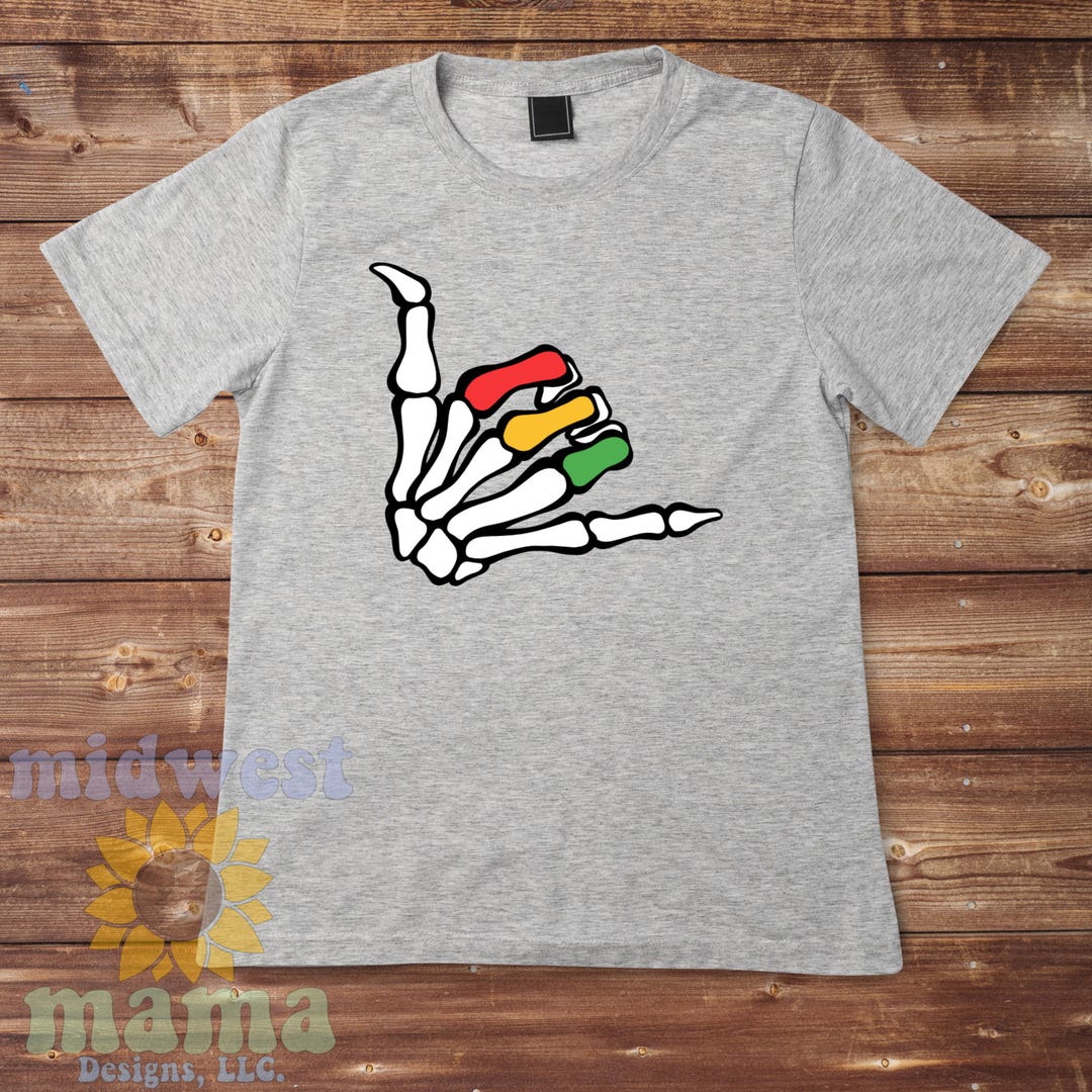 Toddler Sized Skeleton Rasta Shaka Sport Grey T Shirt - Etsy