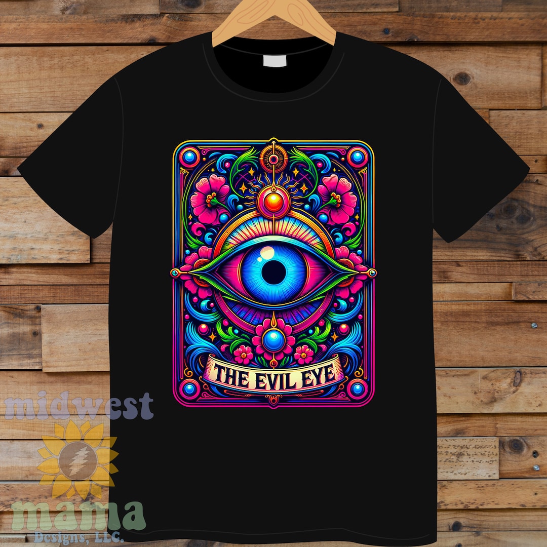 Tarot Card 'evil Eye' Adult Sized T Shirt in Black or Gravel Grey - Etsy