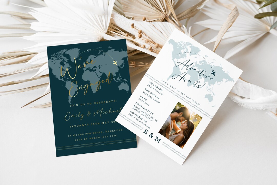 Engagement Invitations Passport, Travel Theme Wedding, Engaged Passport ...