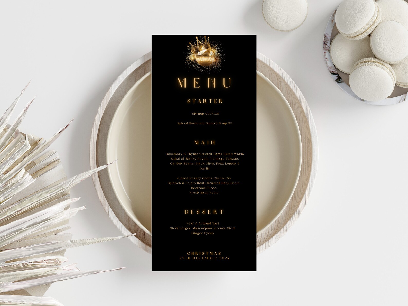 Digital Editable NYE Menu Card, New Years Eve, Dinner Menu, Bar Menu ...