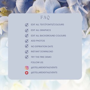 Dusty Blue Wedding Invitation Set, Minimalistic Monogram Wedding ...