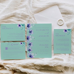 Mint Green Wedding Invitation Background, Minted Digital Wedding ...