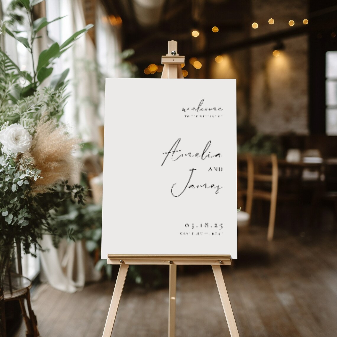 Welcome Sign Template Minimalist, Minimalist Bridal Brunch Welcome Sign ...