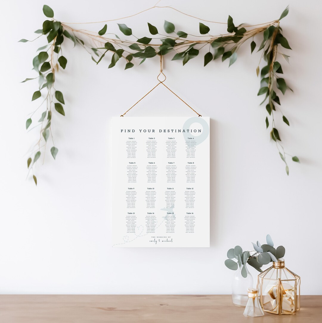 Find Your Destination Seating Chart, Destination Seating Chart, Travel ...