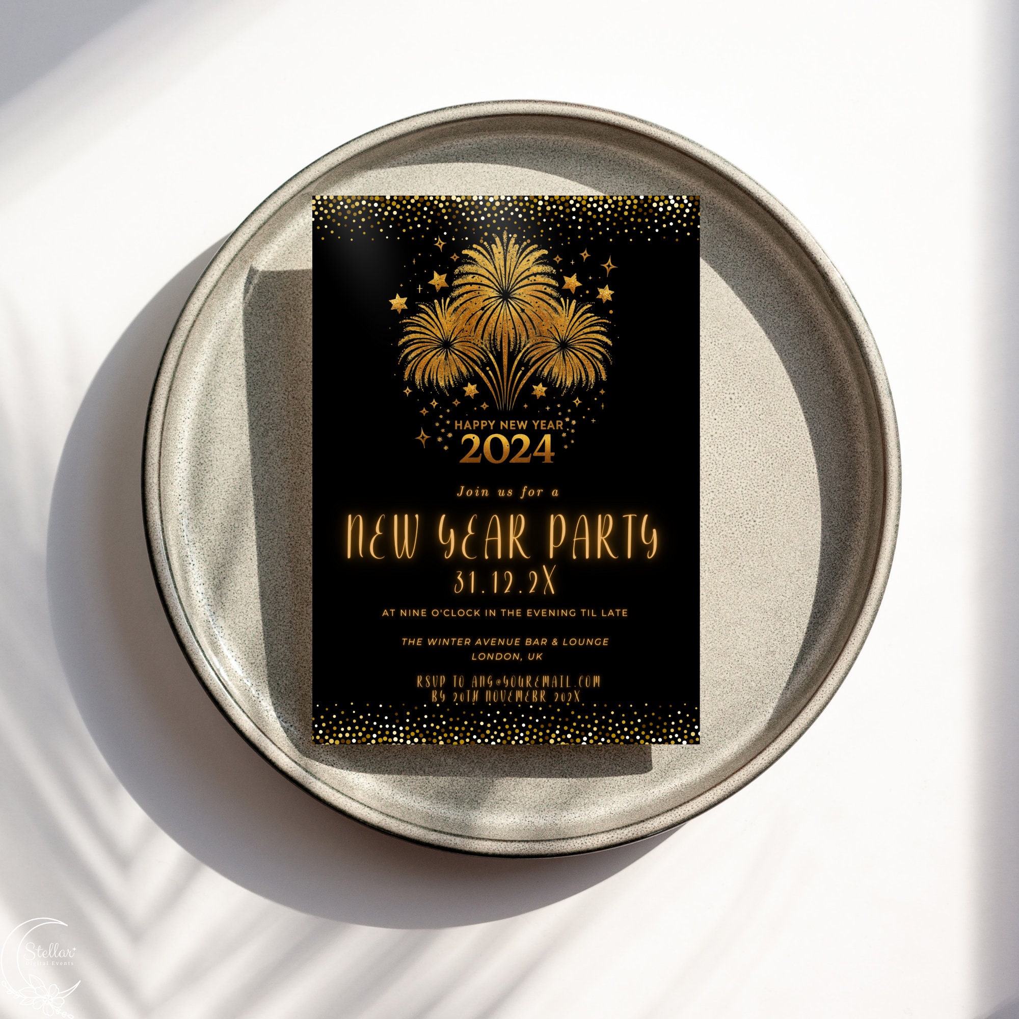 Digital 2024 Editable NYE Template NYE Digital Invite New - Etsy