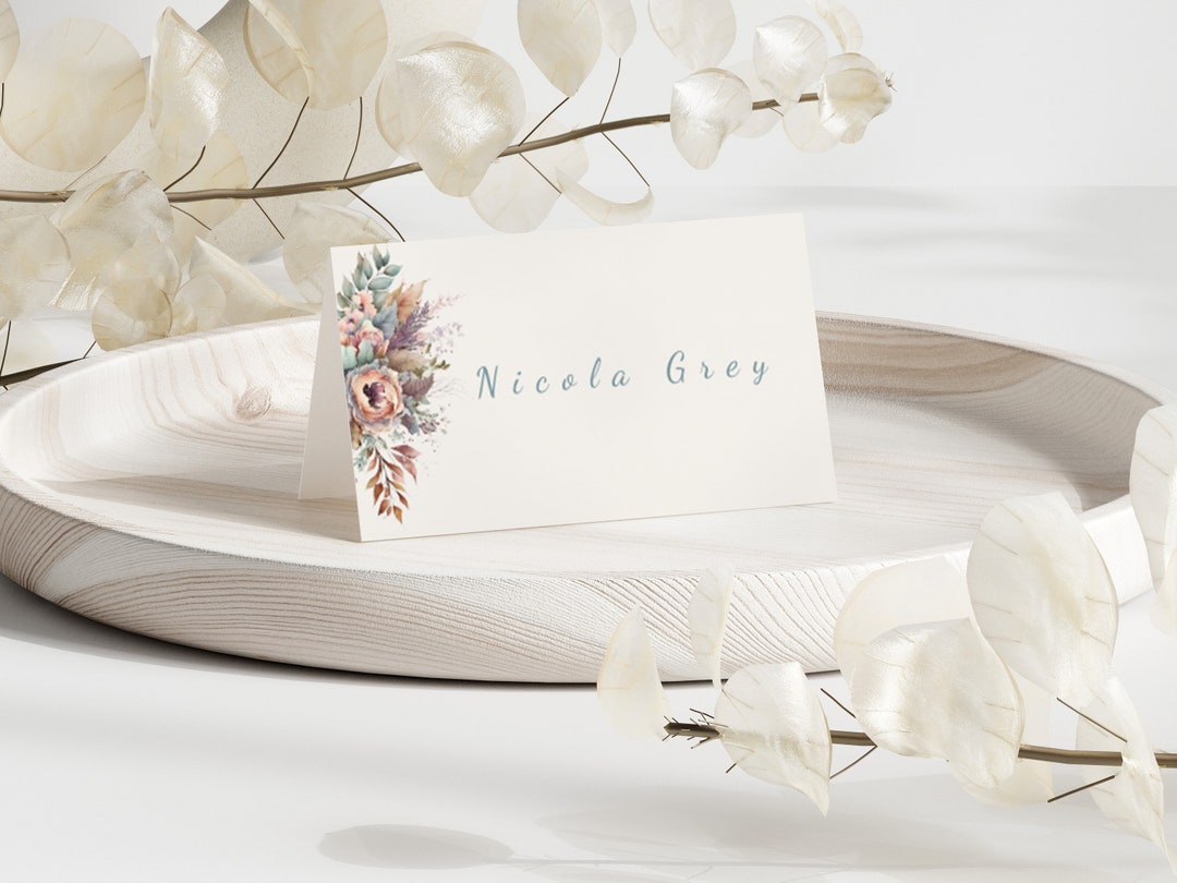 Printable Name Card, Wedding Place Card Names, Flat & Tent Place Card ...