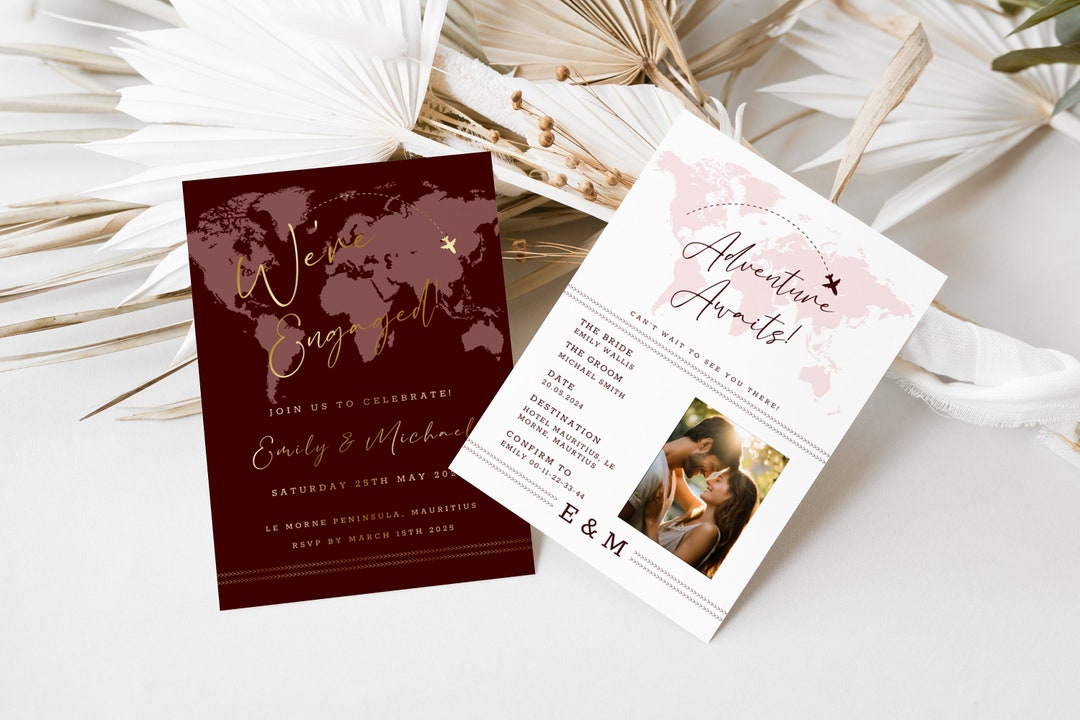 Engagement Invitations Passport, Travel Theme Wedding, Engaged Passport ...