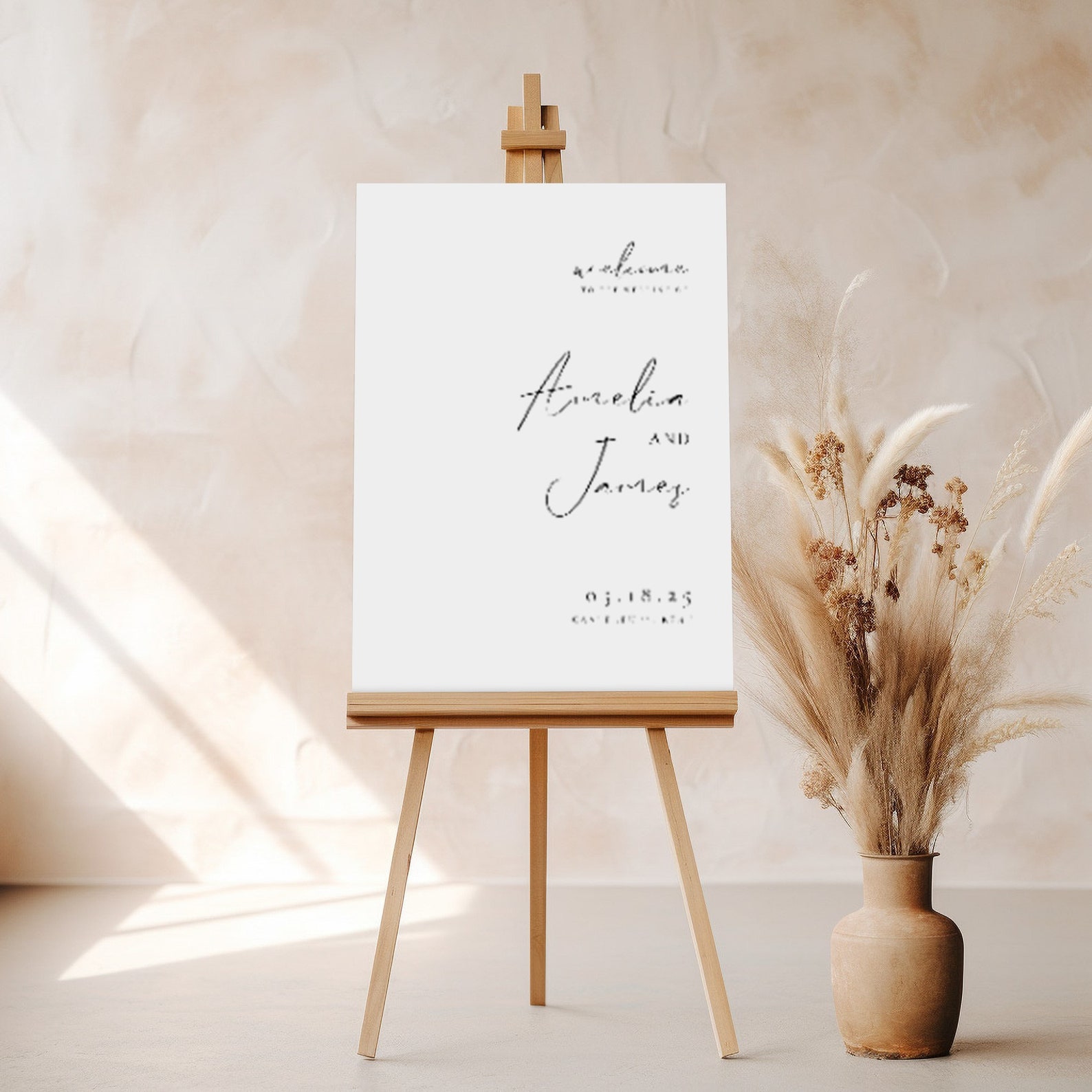 Welcome Sign Template Minimalist, Minimalist Bridal Brunch Welcome Sign ...