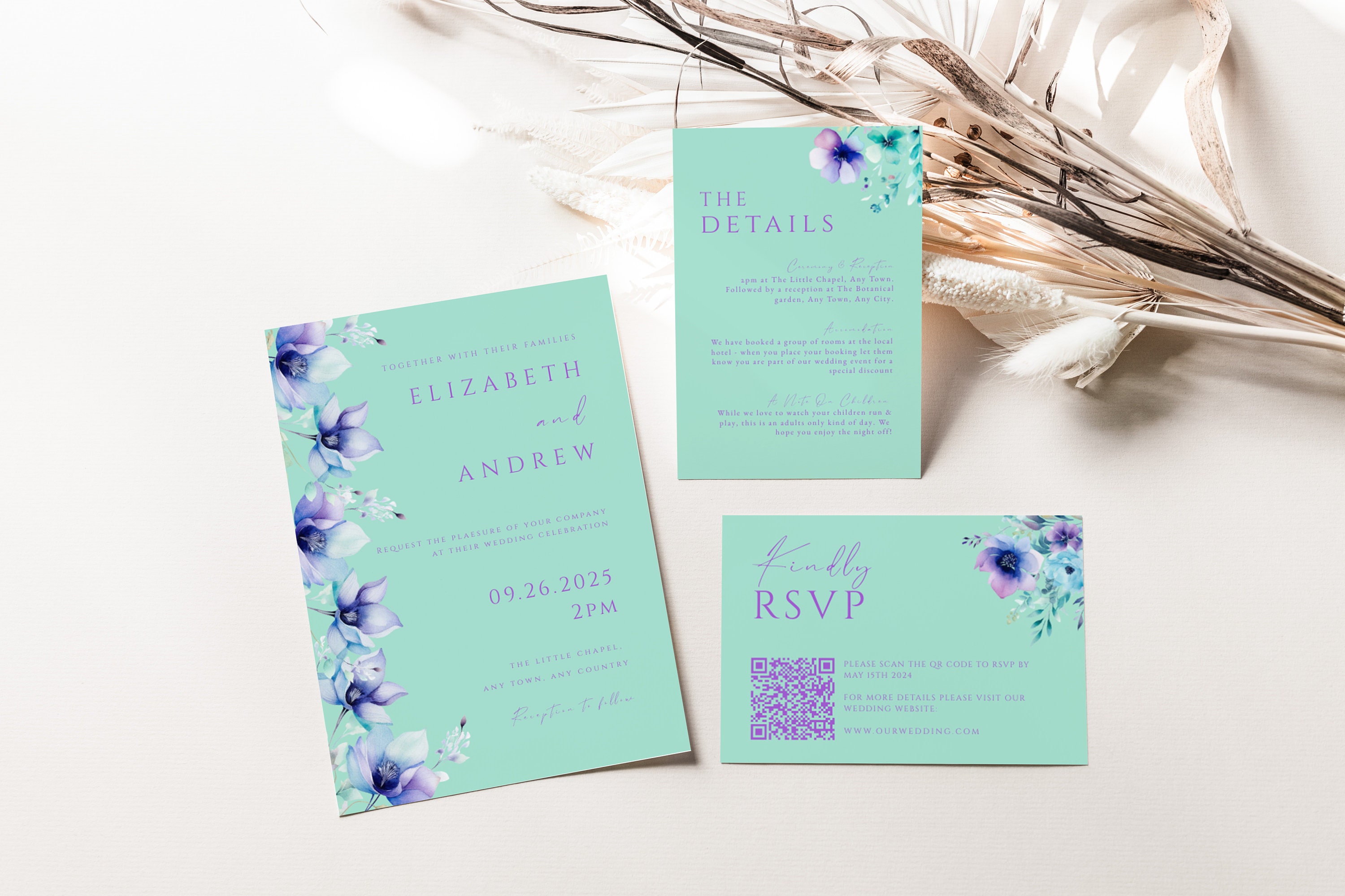 Mint Green Wedding Invitation Background, Minted Digital Wedding ...