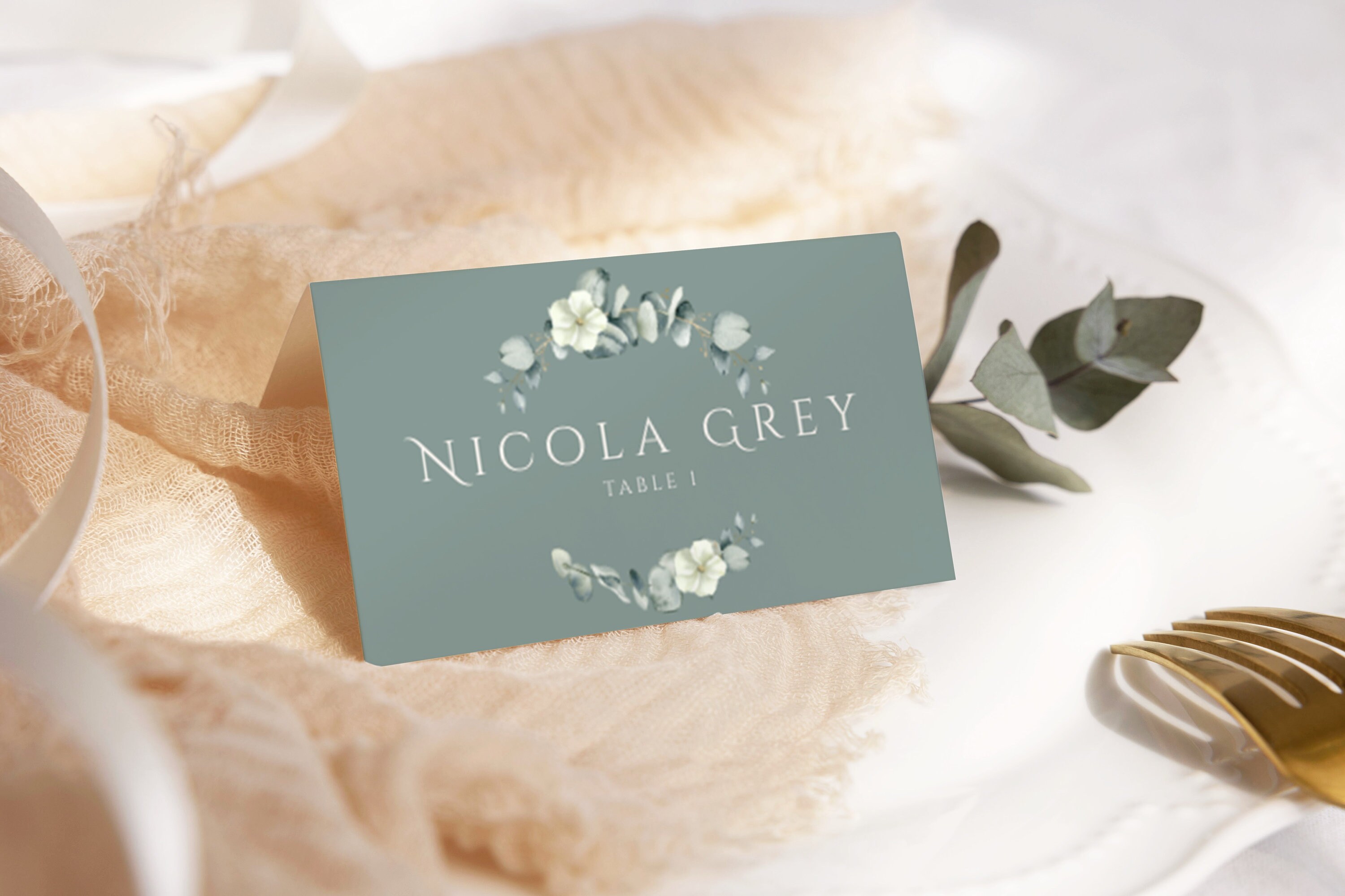 Printable Name Cards, Flat and Tent Folded, Wedding Place Card Names ...