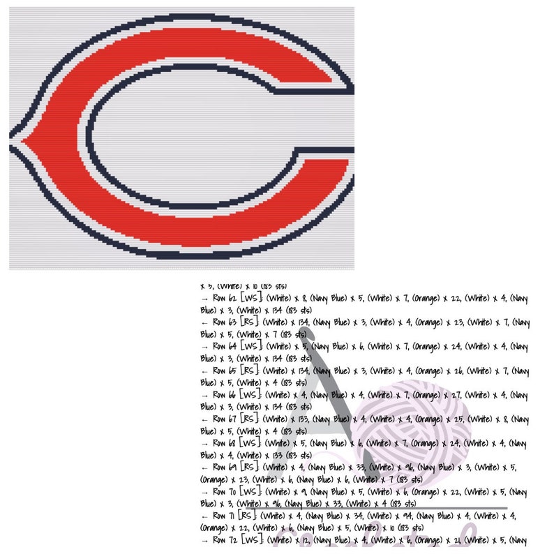 Big C Crochet Word Chart/graphgan Pattern - Etsy Australia