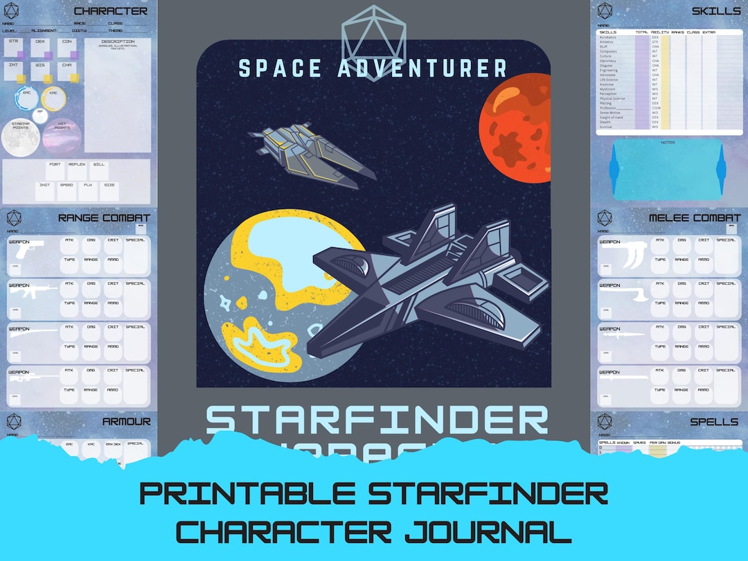 Starfinder Character Journal - Printable PDF, Starfinder First Edition ...