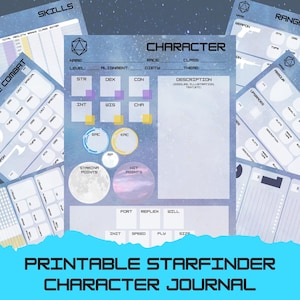 Starfinder Character Journal - Printable PDF, Starfinder First Edition ...
