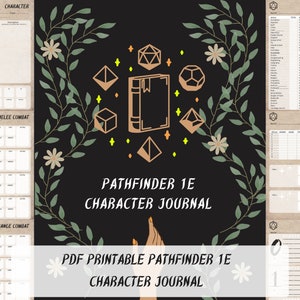 Printable Pathfinder 1e Character Journal, Pathfinder Character Sheet ...