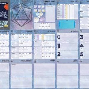 Starfinder Character Journal | Digital Download Printable TTRPG ...