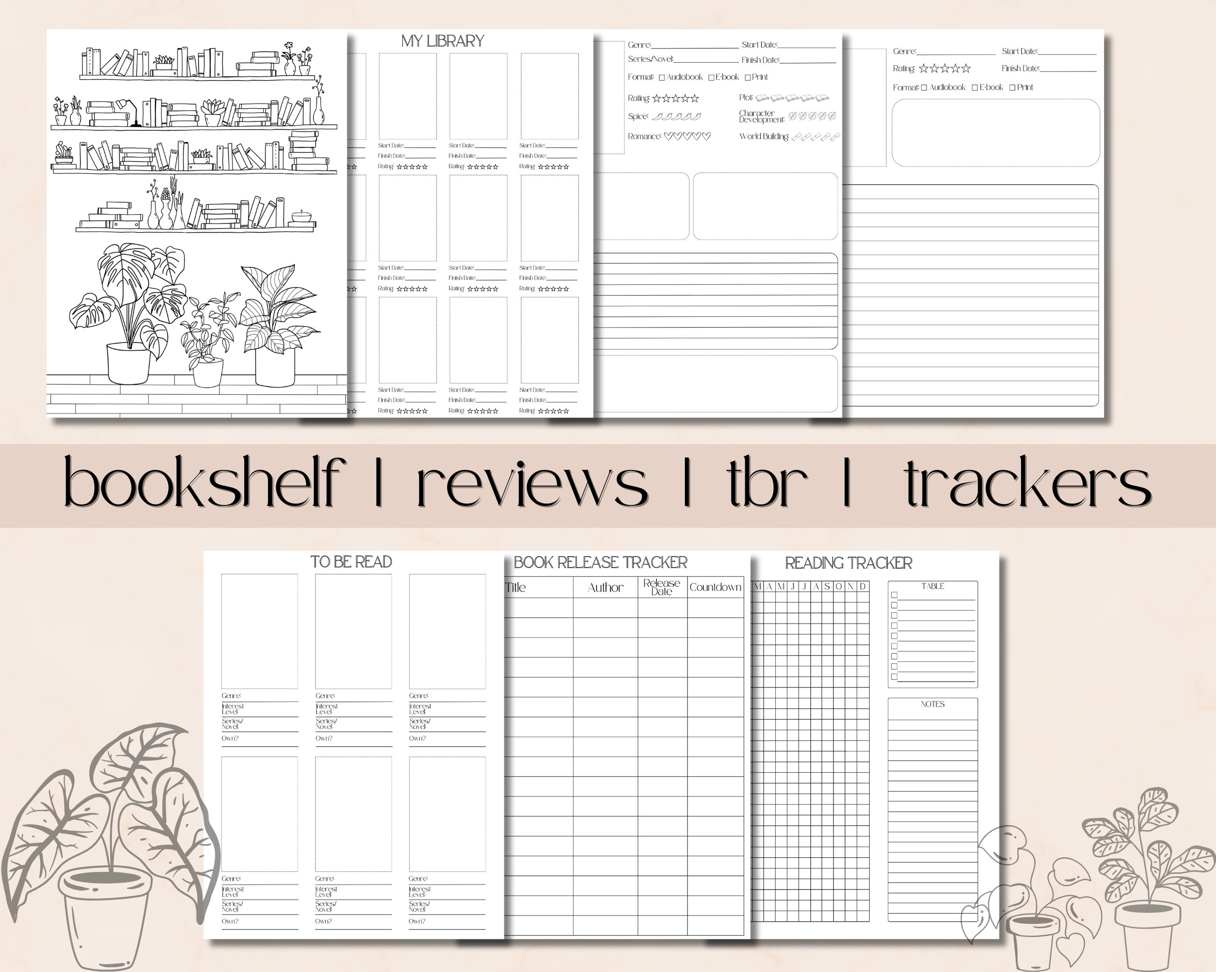 Book Journal, Reading Journal, Book Review Journal, Printable Book ...