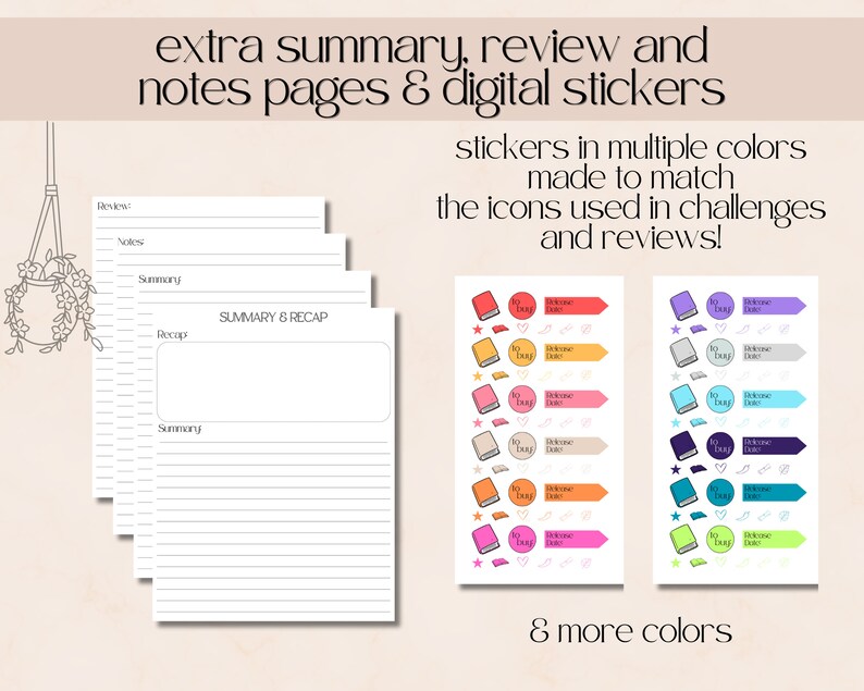 Book Journal, Reading Journal, Book Review Journal, Printable Book ...