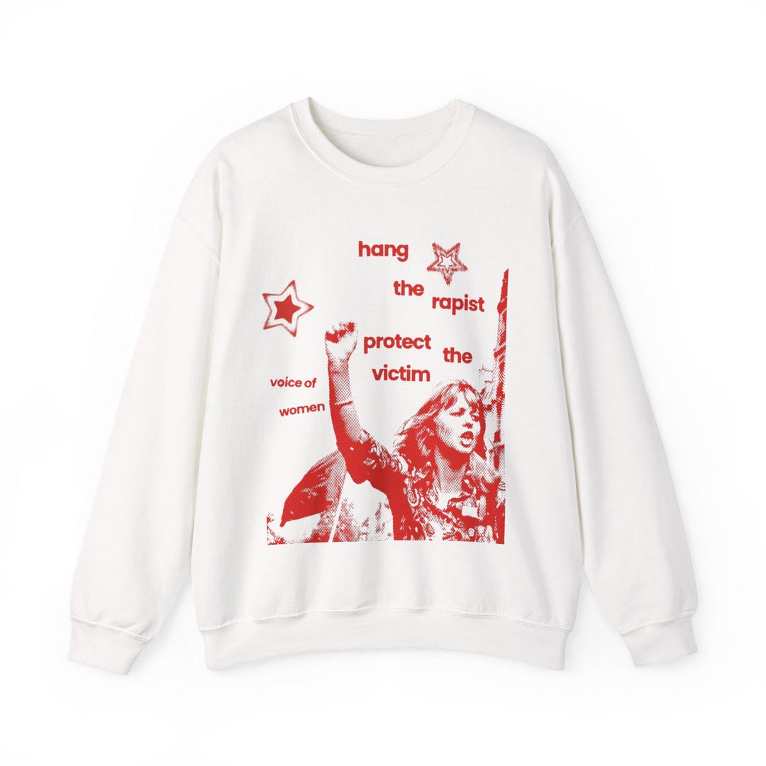 Hang the Rapist Protect the Victim Sweatshirt | ELA Crewneck - Etsy