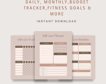 Self Care Planner Printable Self Care Journal With Mood - Etsy