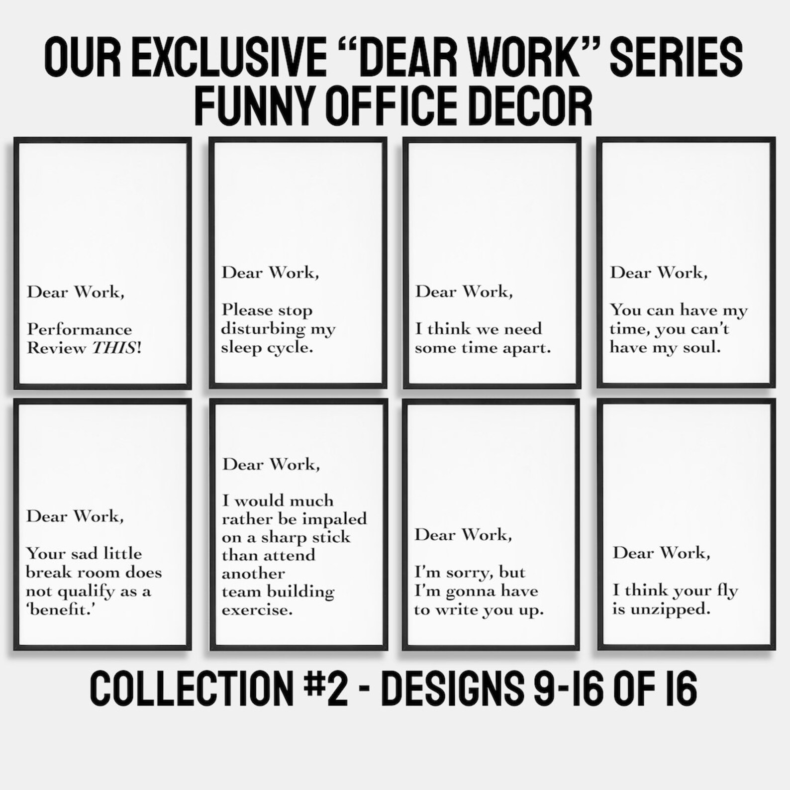 Funny Office Decor, 16 PRINTABLES, Office Wall Art, Gallery Wall Set ...