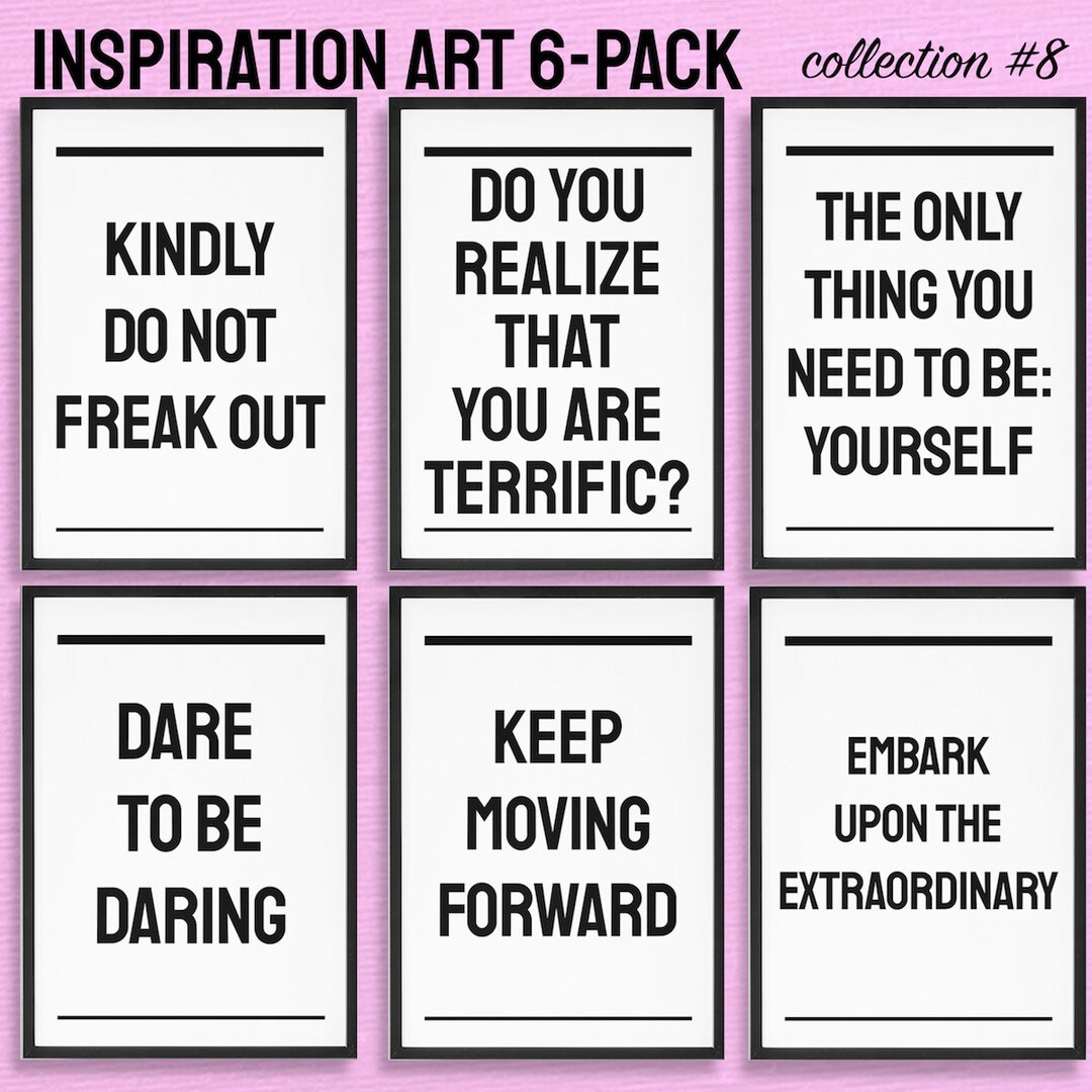 Inspiration Art | 6 PRINTABLES | Modern Gallery Wall Set, Entrepreneur ...