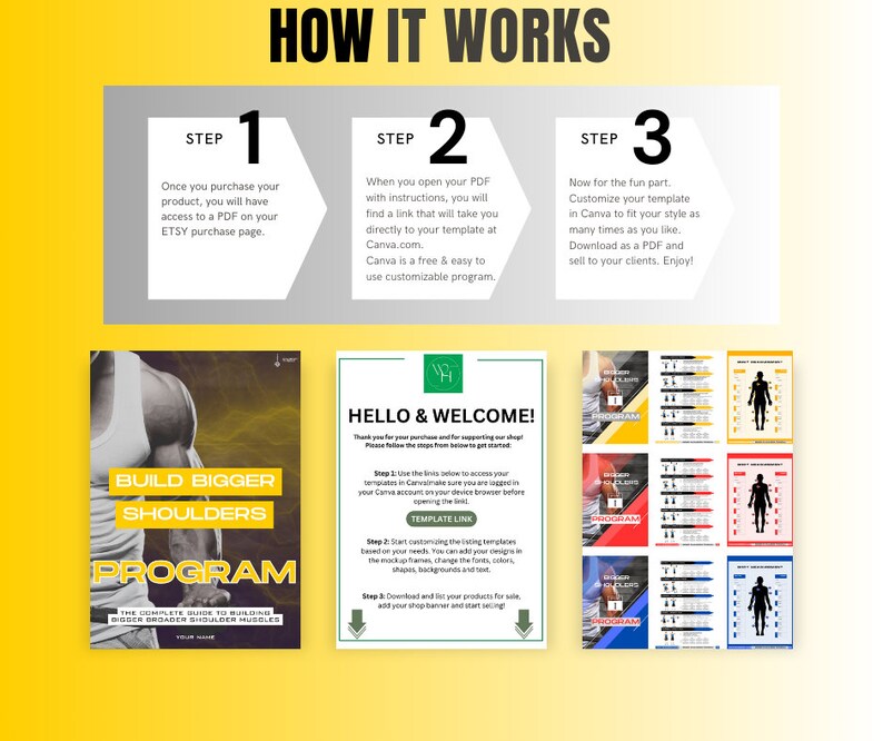 Workout Program Template Training Program Fitness Guide Muscle Building ...