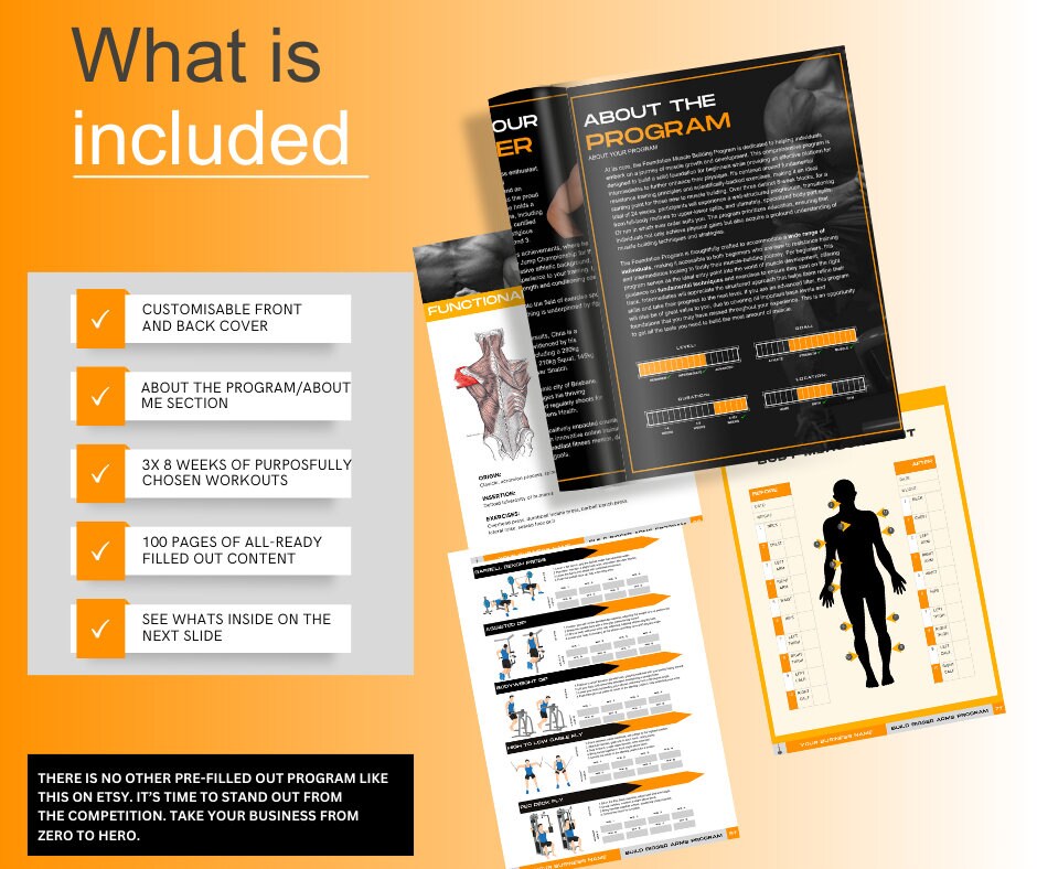 Program Templates for Fitness Coaches Professional Training Plans Gym ...