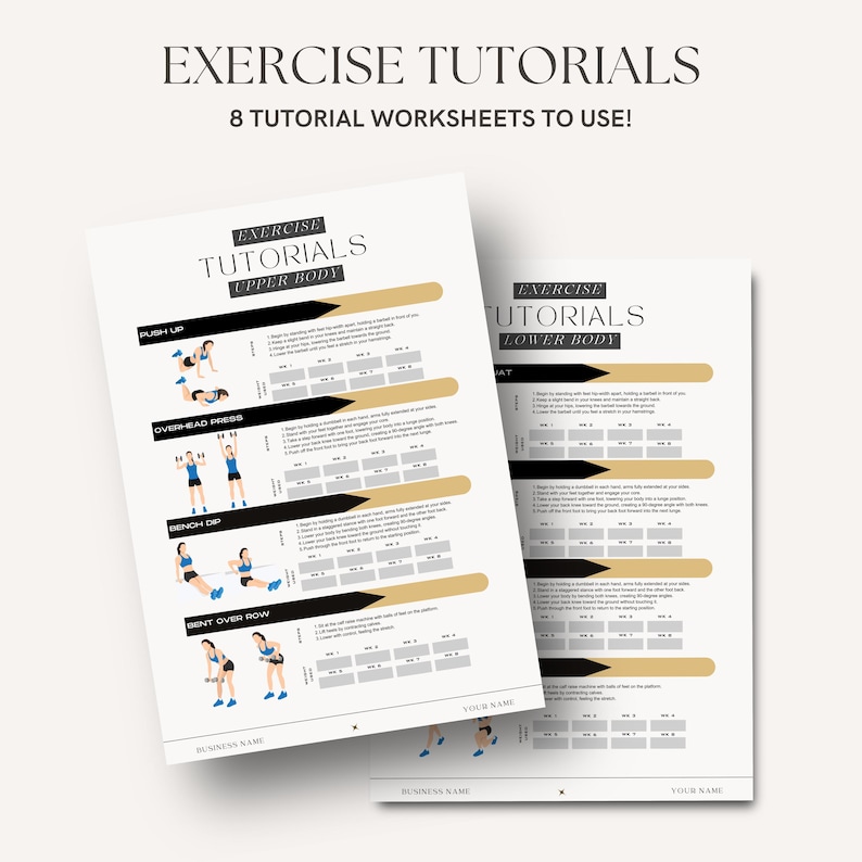 Workout Templates for Personal Trainers Coaches Customizable Digital ...