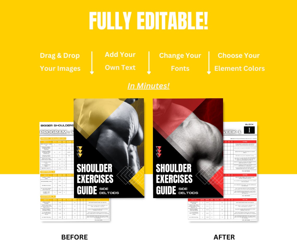 Workout Program Template Training Program Fitness Guide Muscle Building ...