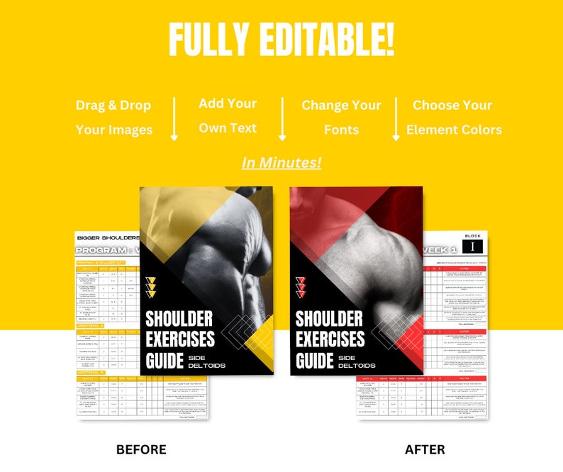 Workout Program Template Training Program Fitness Guide Muscle Building ...