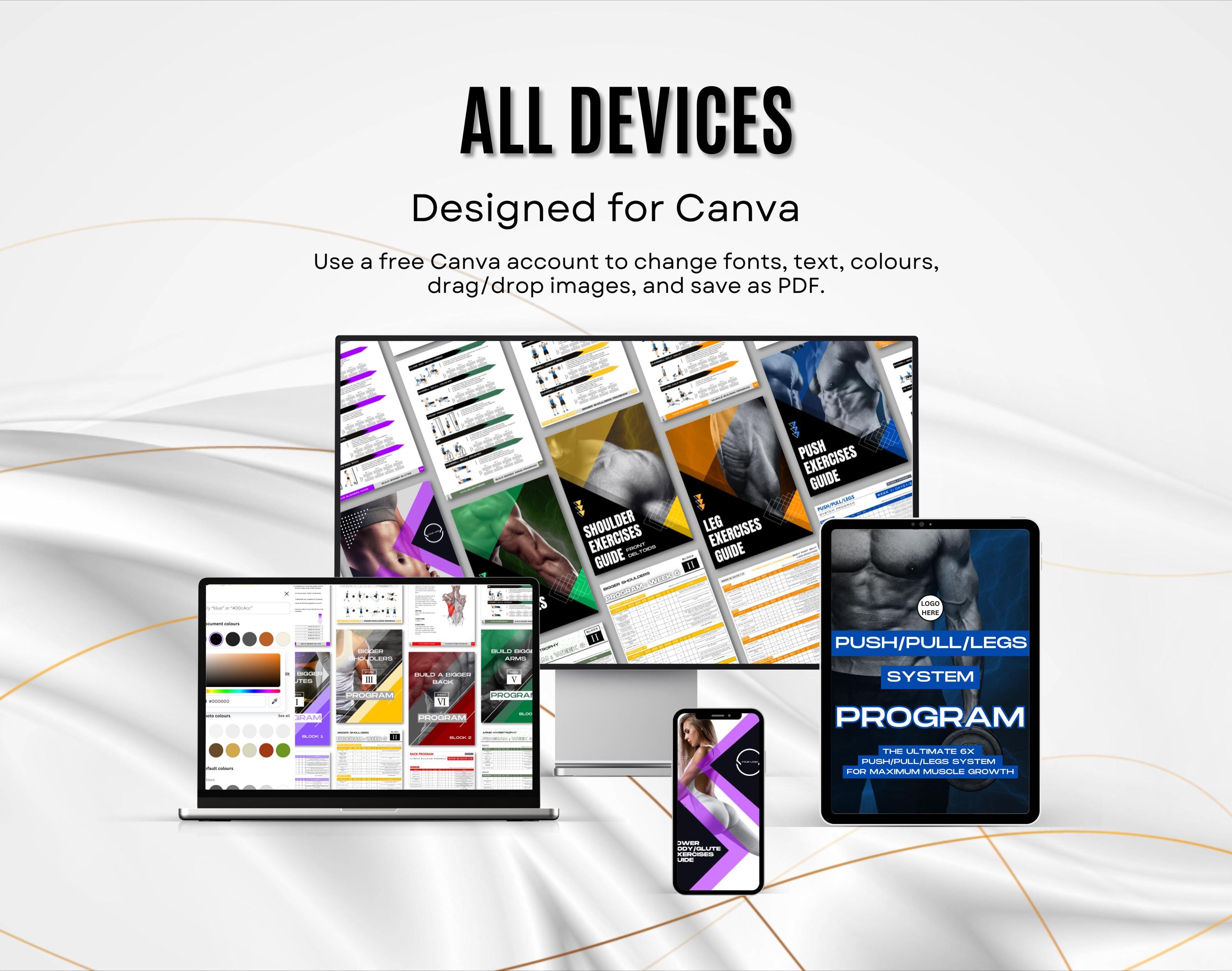 All-in-one Workout Program Pack | 400+ Editable Fitness Templates ...