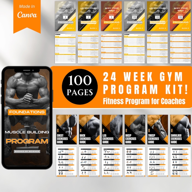 Program Templates for Fitness Coaches Professional Training Plans Gym ...