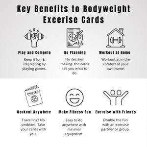 Exercise Cards Bodyweight Exercises Workout Templates Personal Trainer ...