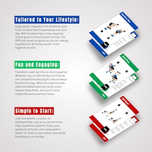 Dumbbell Exercise Cards Workout Templates Fitness Coaches Health ...